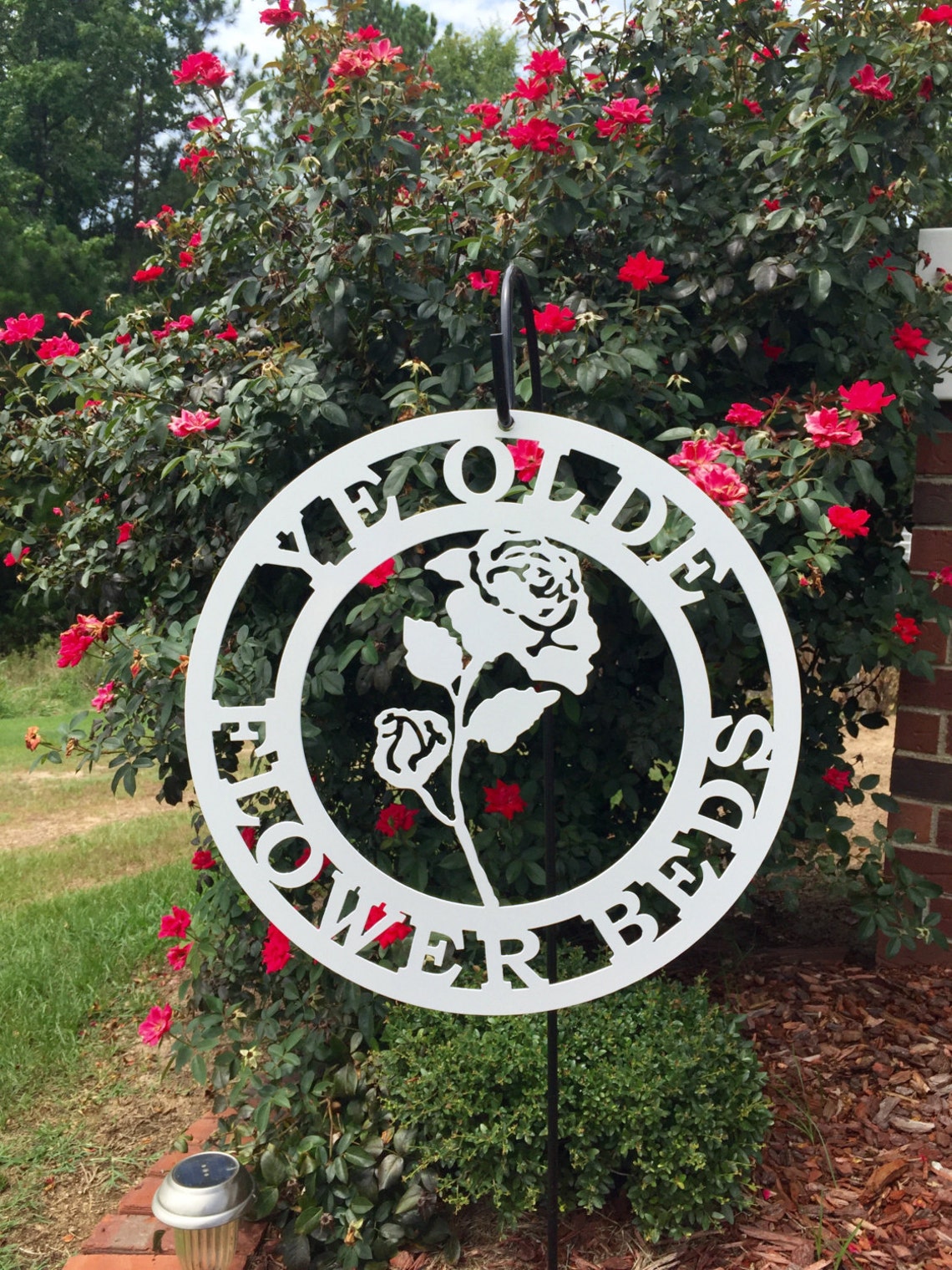 Garden Sign rose Flower Personalized Metal Sign Outdoor - Etsy
