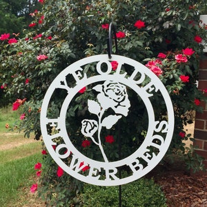 Garden Sign rose Flower Personalized Metal Sign, Outdoor Sign ...