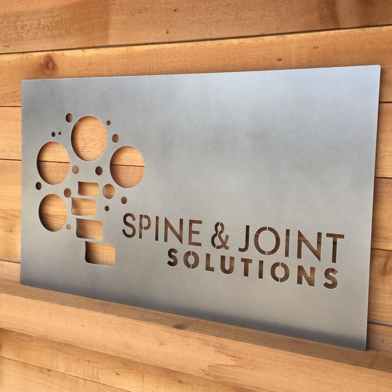 Large Custom Business LOGO Signs Metal LASER CUT Signs | Etsy