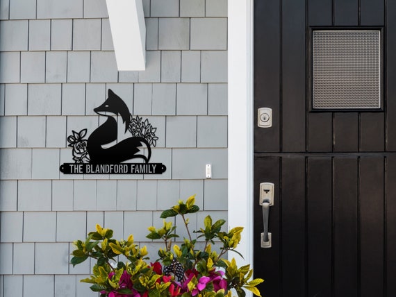Personalized Floral Fox Sign for Home Farm or Ranch Made - Etsy