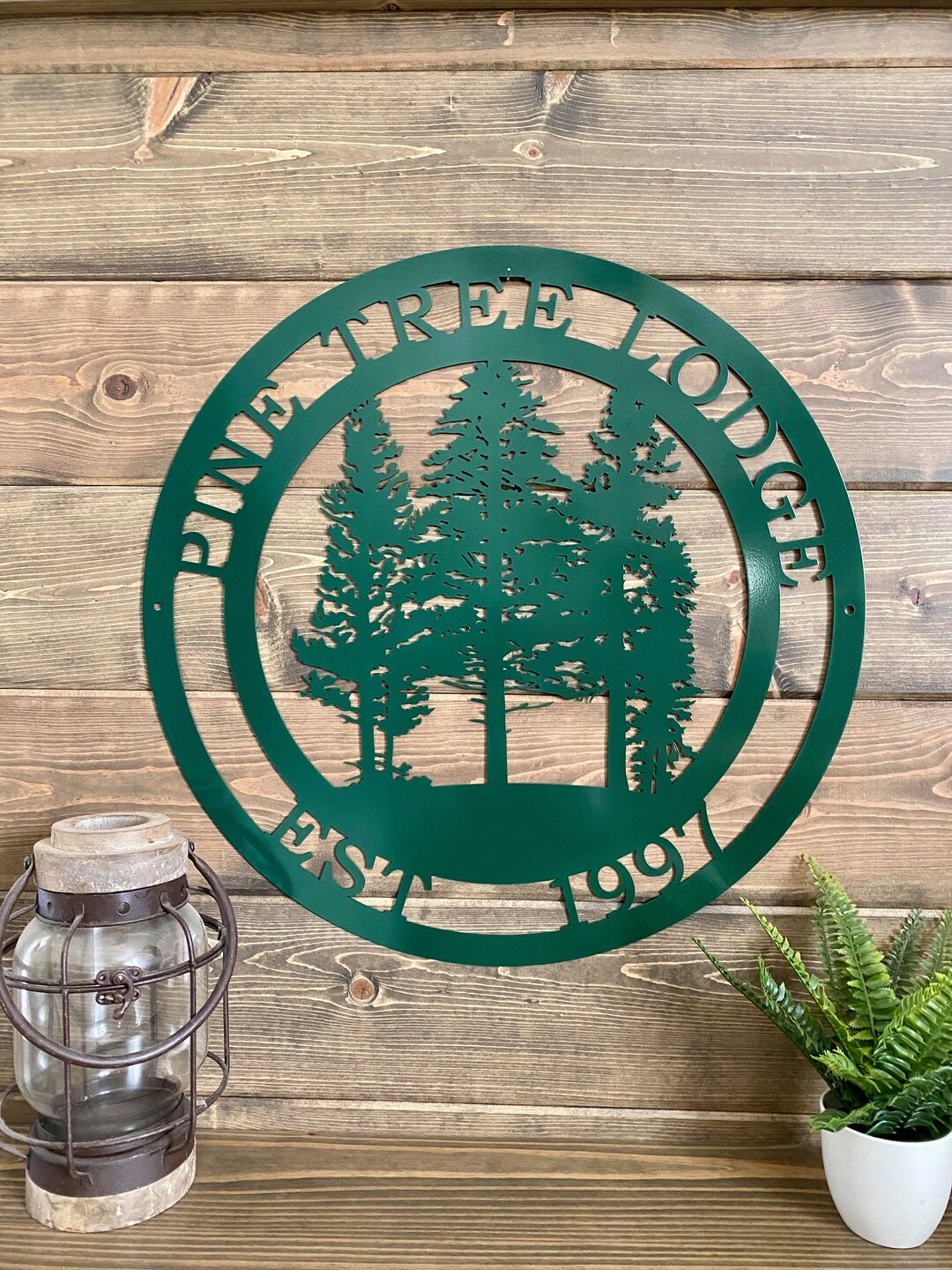 Personalized Pine Tree Monogram Sign| Custom Sign| Farm Sign | Gift for ...