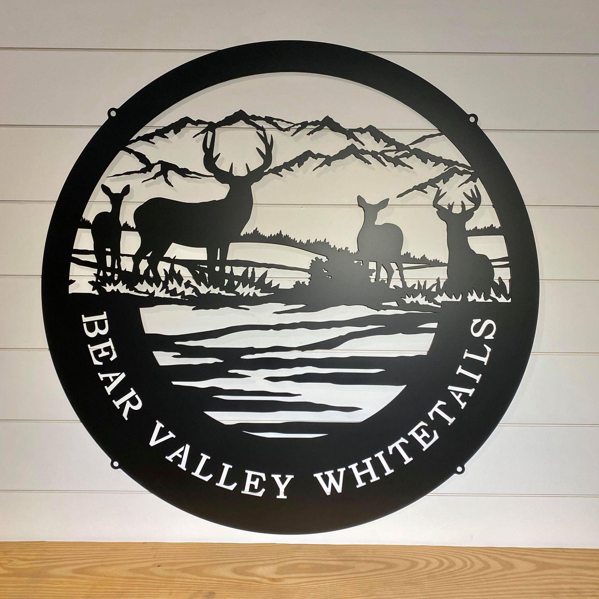 Custom Whitetail Deer Metal Sign: Mountain Home Decor, Hunting Cabin ...