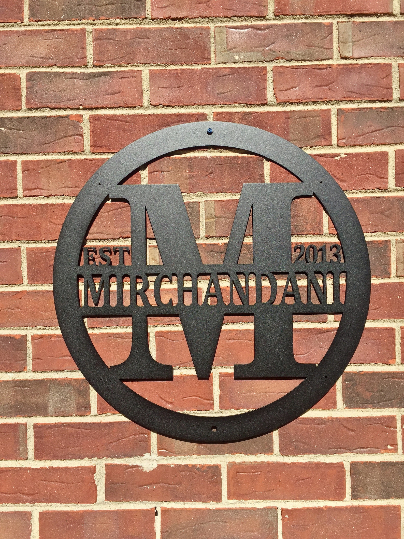 Modern: Last Name Sign Gate Sign Outdoor Monogram Sign | Etsy