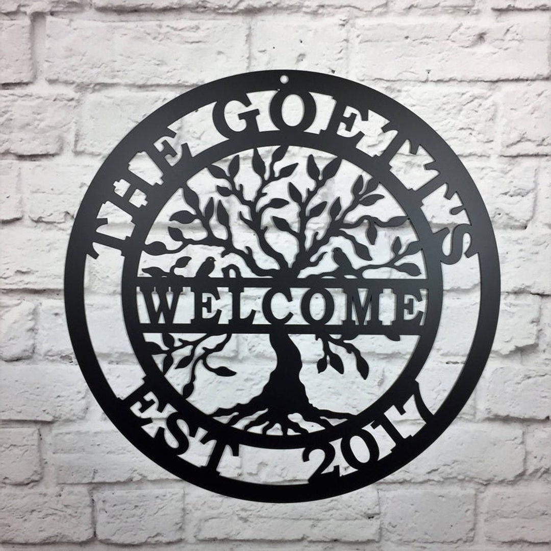Welcome Tree of Life With Name, Wall Family Tree, Tree of Life ...