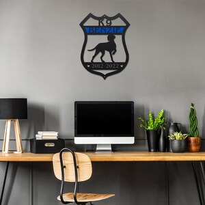 Vizsla K9 Custom Police Badge Metal Sign Police Officer Gifts Custom ...