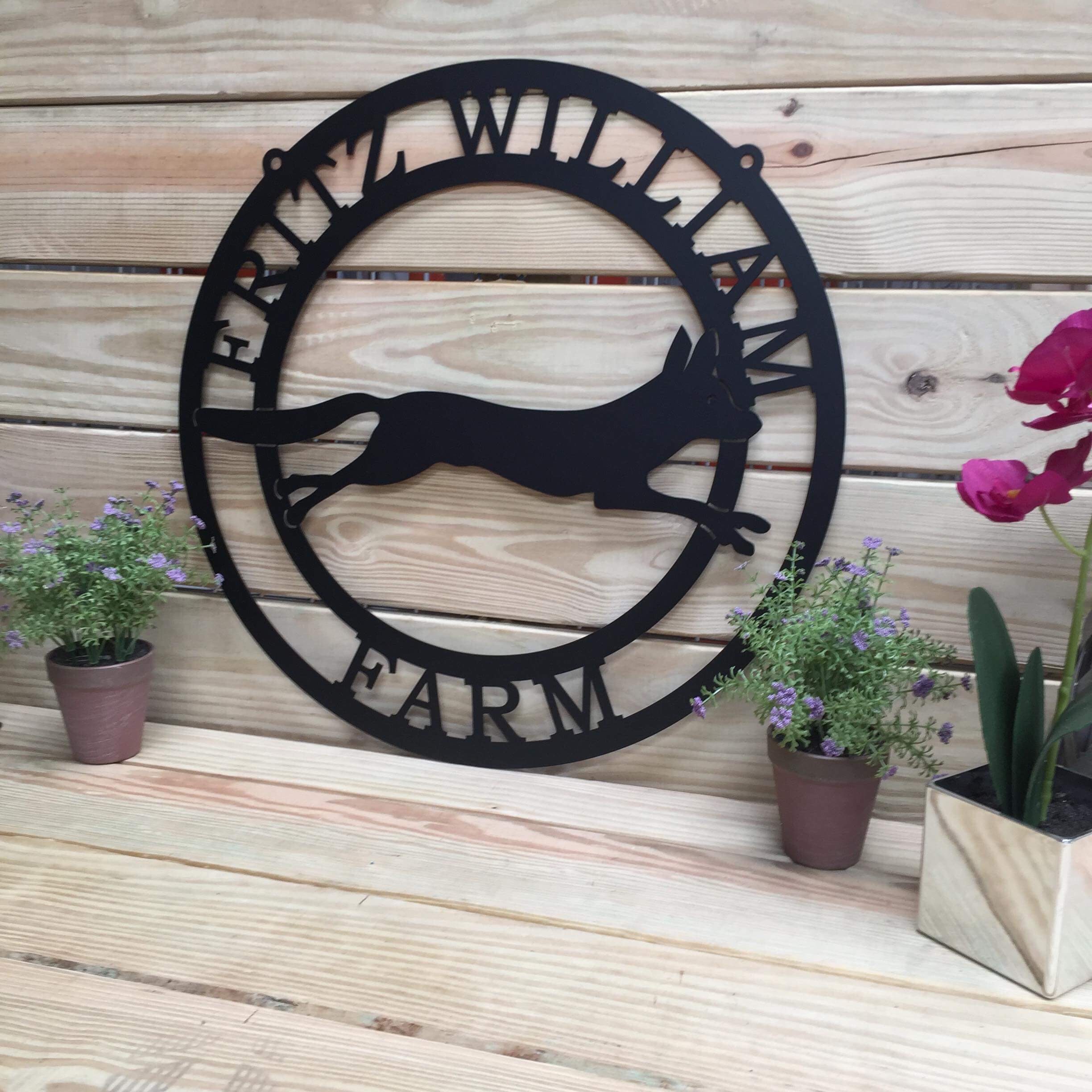 Fox Metal Sign Ranch Sign Personalized Metal Sign Outdoor | Etsy