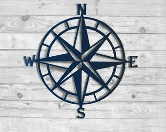 Nautical Compass Rose Metal Wall Art - Etsy