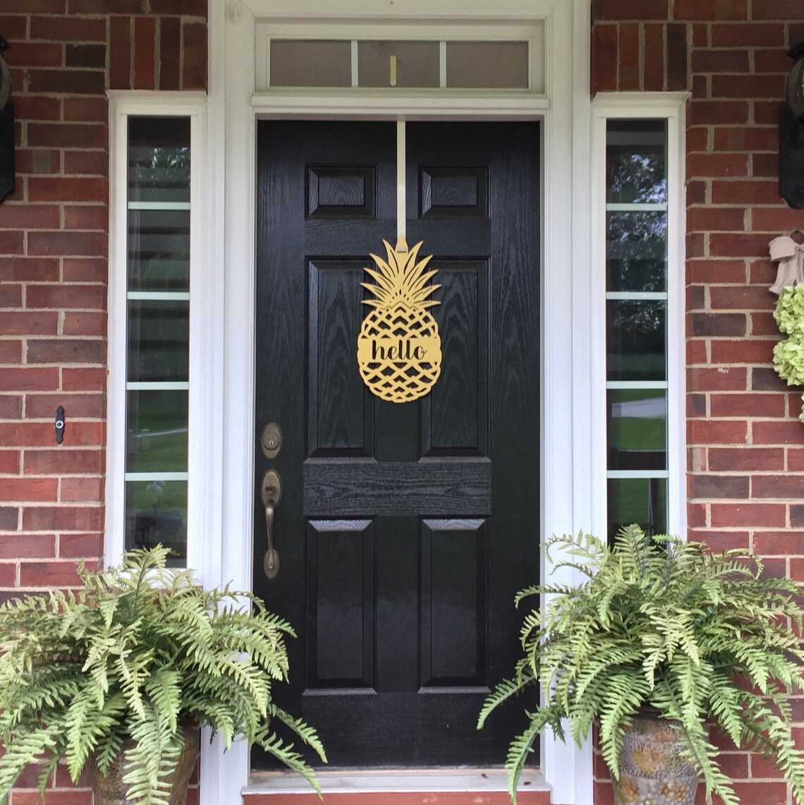Hello Pineapple Front Door Wreath Front Door Decor - Etsy