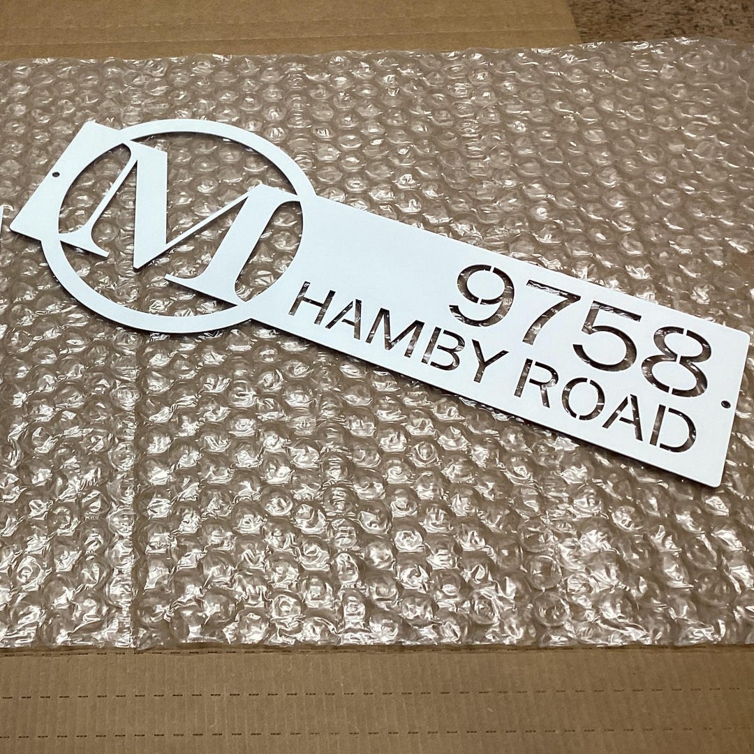 Personalized Monogram Metal Address Sign - Ideal as a Unique Custom ...