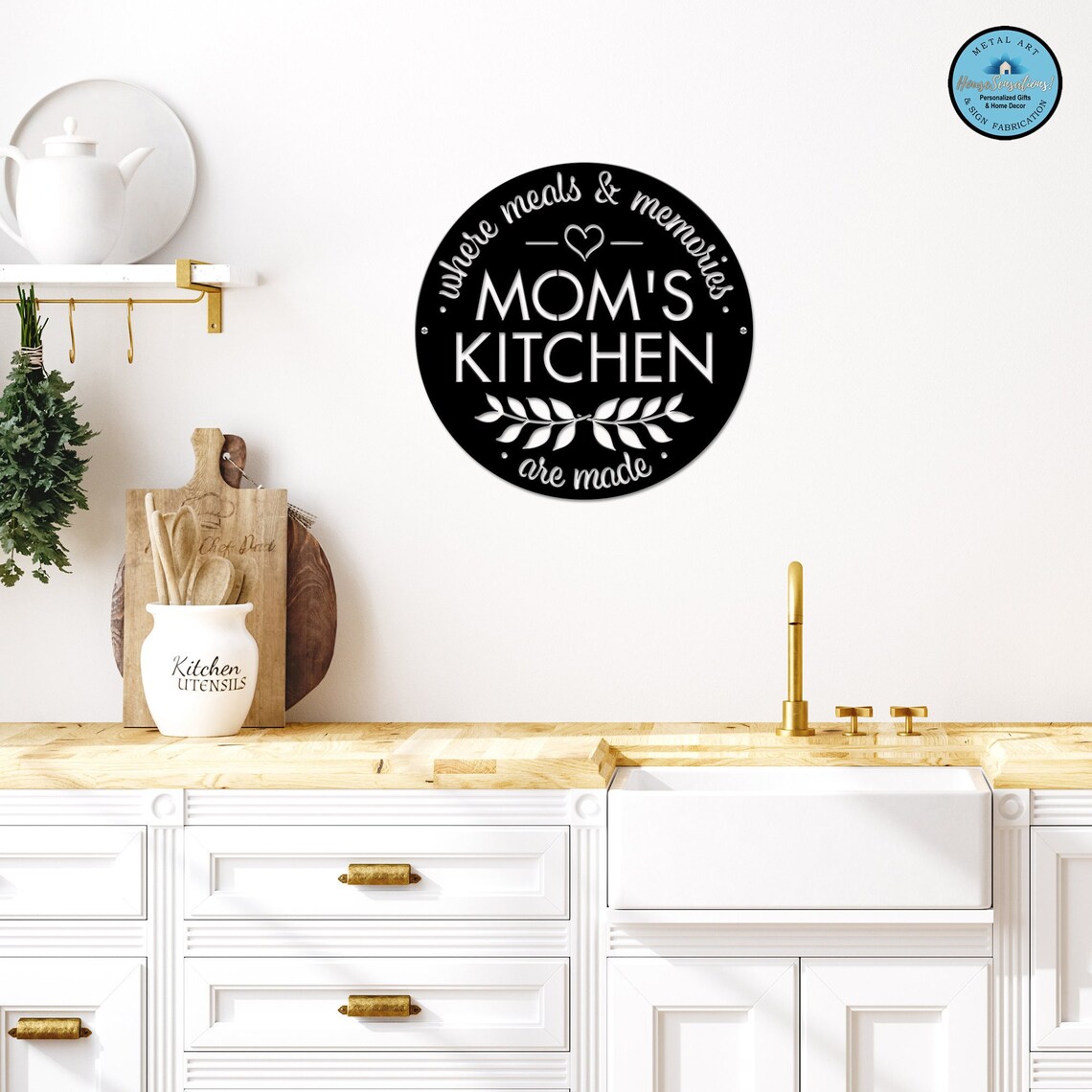 Mom's Kitchen Sign Personalized Kitchen Decor - Etsy