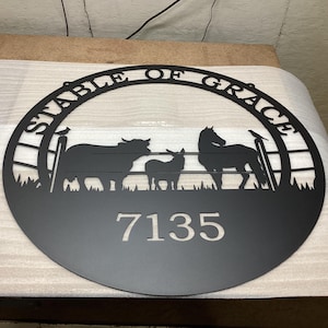 Animal Farm Personalized Metal Name Sign - Outdoor Metal Ranch Sign ...