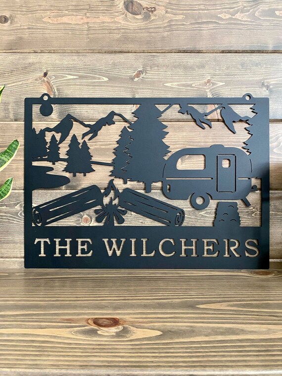 Campfire Camping Sign RV Sign Camper Sign custom Metal | Etsy