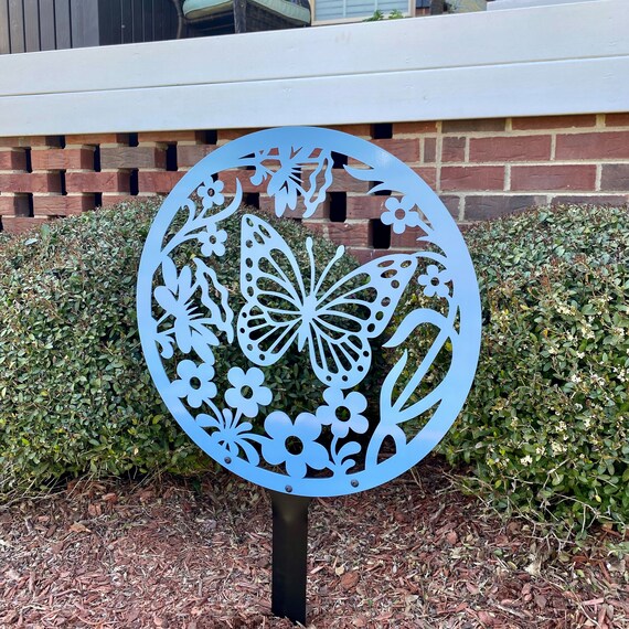 Metal Butterfly Yard Sign | Etsy