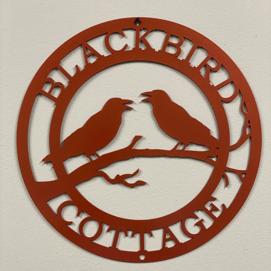 Black Bird Custom Metal Sign - Personalized Bird Feeder Outdoor Garden ...