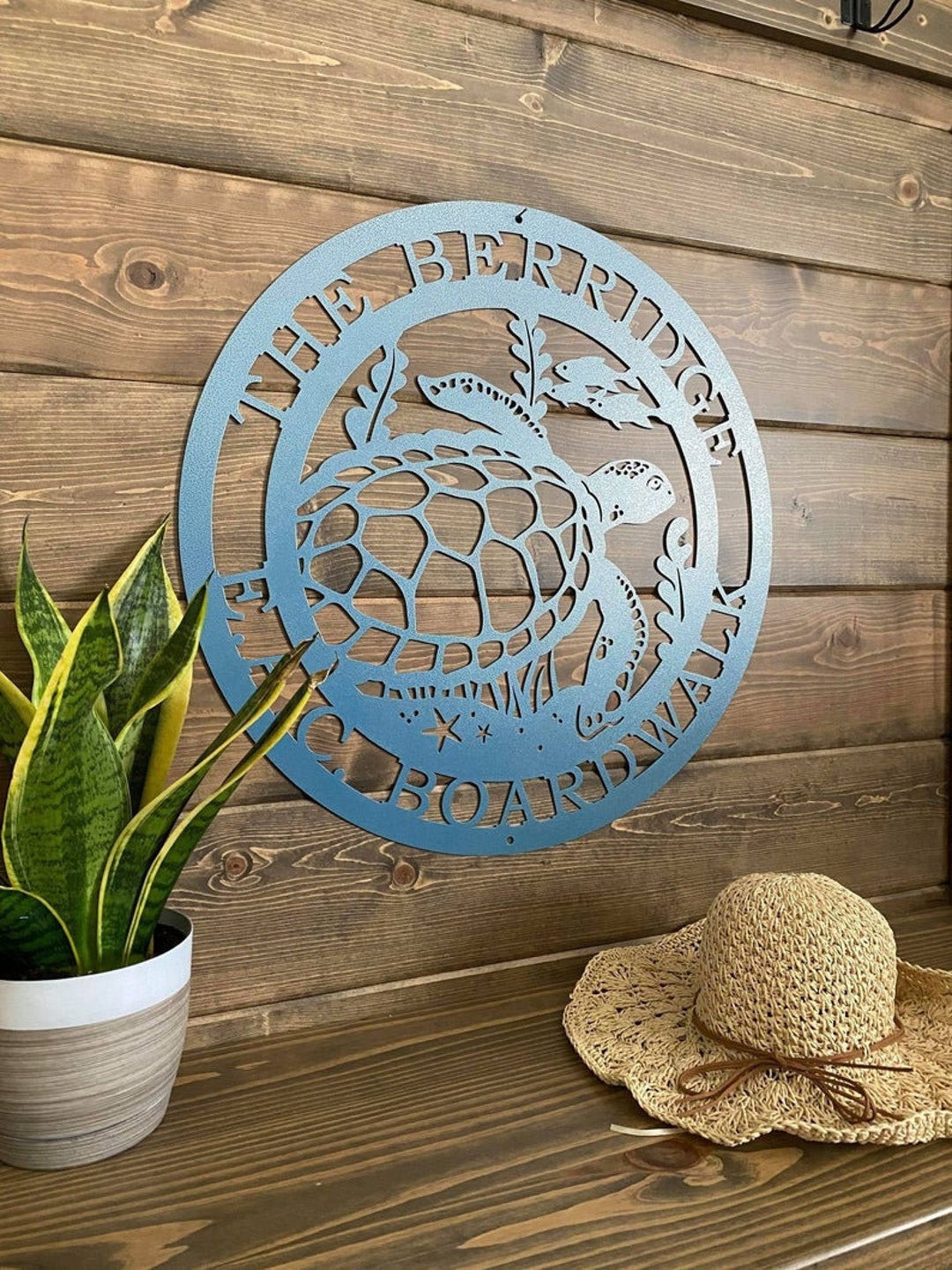 Sea Turtle Marine Life Sign Coastal Decor Nautical Wall Art Ocean and ...
