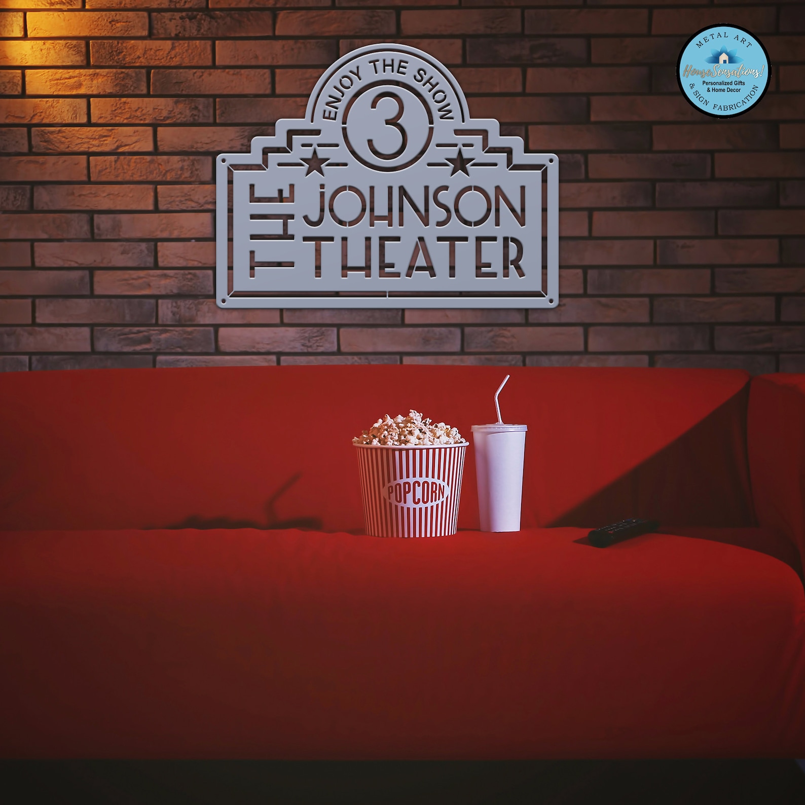 Personalized Home Theatre Room Decor Movie Decor Family - Etsy