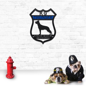Belgian Malinois K9 Police Officer Plaque - End of Watch EOW Pet ...