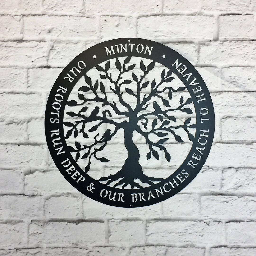Personalized Family Name and Quote Tree of Life Sign | Our Roots Run ...