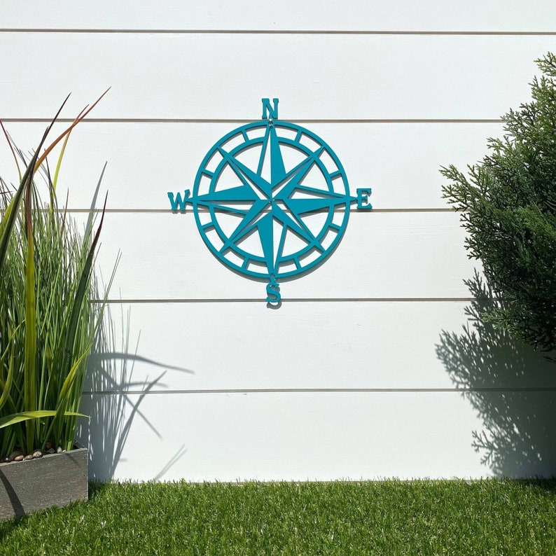 Steel Nautical Star Compass Wall Art Nautical Decor Metal - Etsy