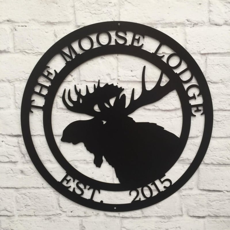 Moose Welcome Sign - Etsy