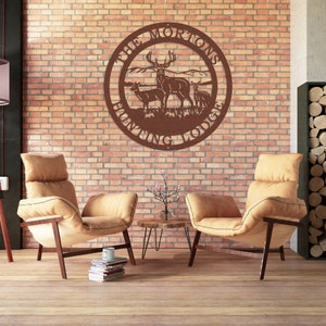 Deer Hunting Cabin Custom Metal Sign - Deer Shack Outdoor Wall Art ...