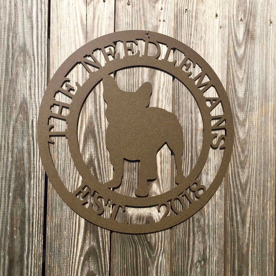 Custom Dog Breed Metal Sign: Personalized Address, Outdoor Welcome ...