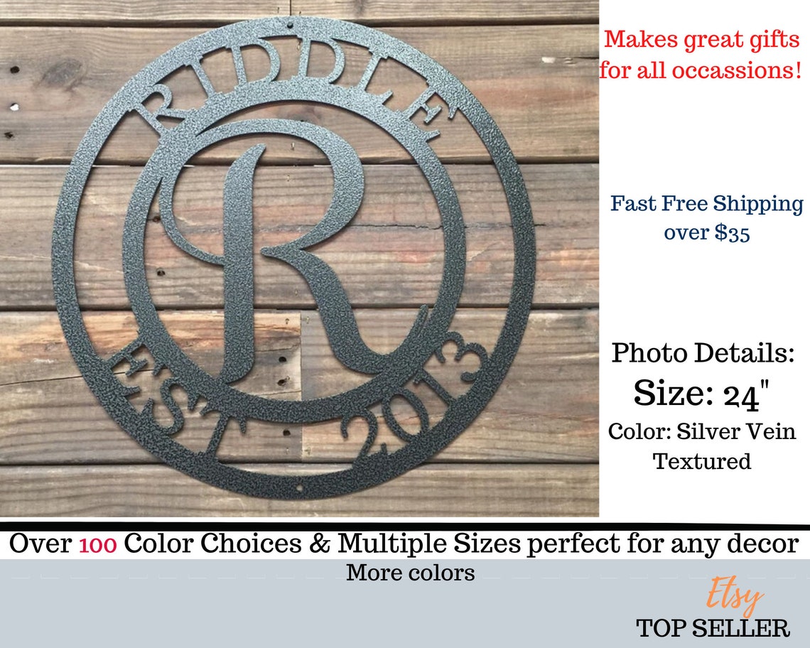 Personalized Established Sign with Simple Script Font Family | Etsy