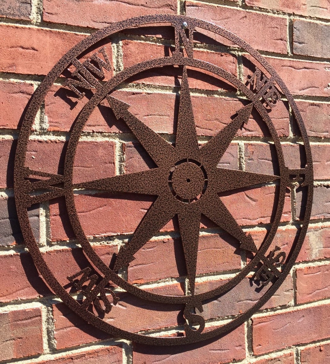 Custom Nautical Compass Rose Metal Sign: Coastal Wall Art - Etsy
