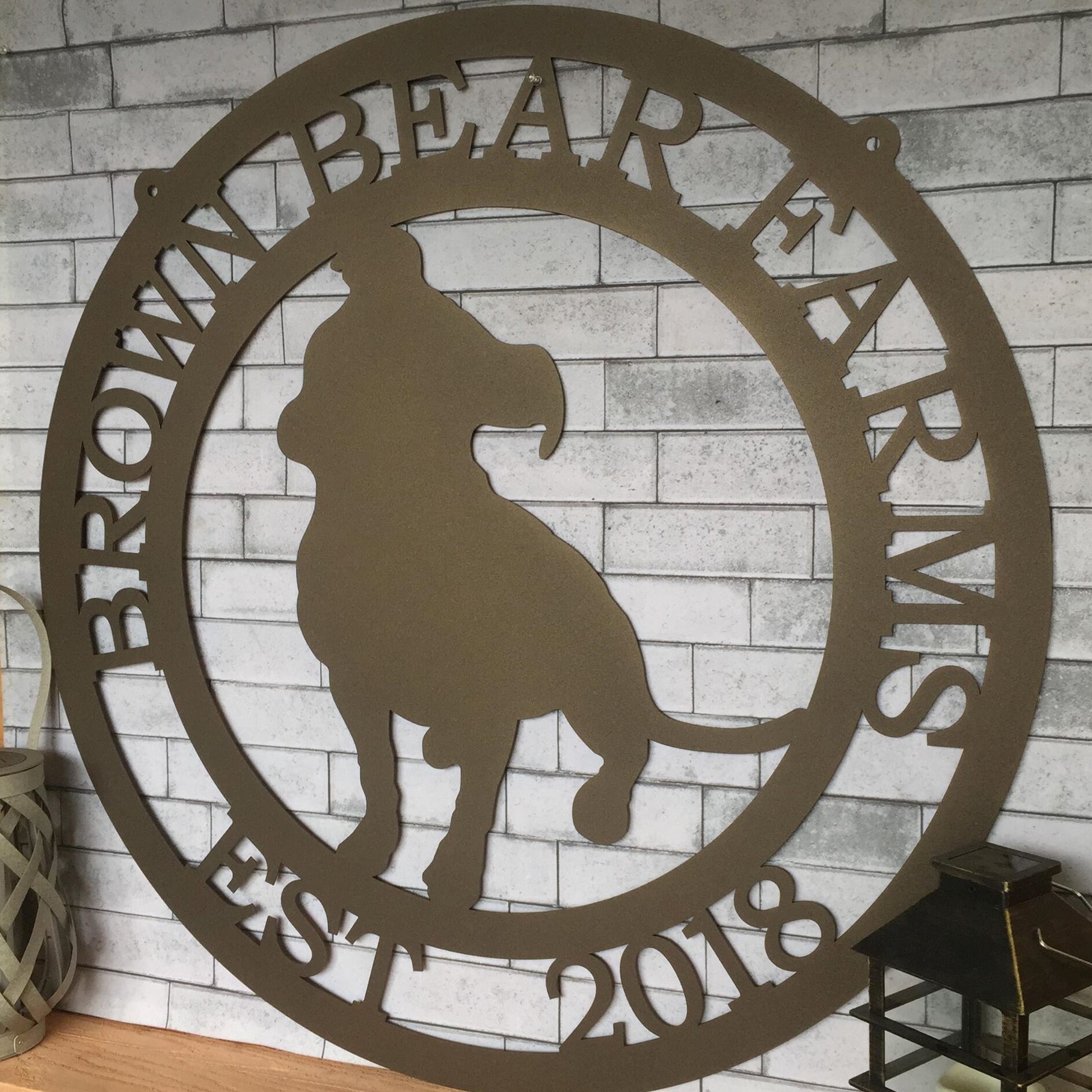 Personalized Pittie Metal Dog Sign Family Established Sign | Etsy