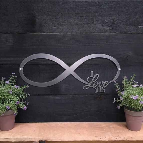 18 INFINITY SIGN i Love Us Wall Decor | Etsy