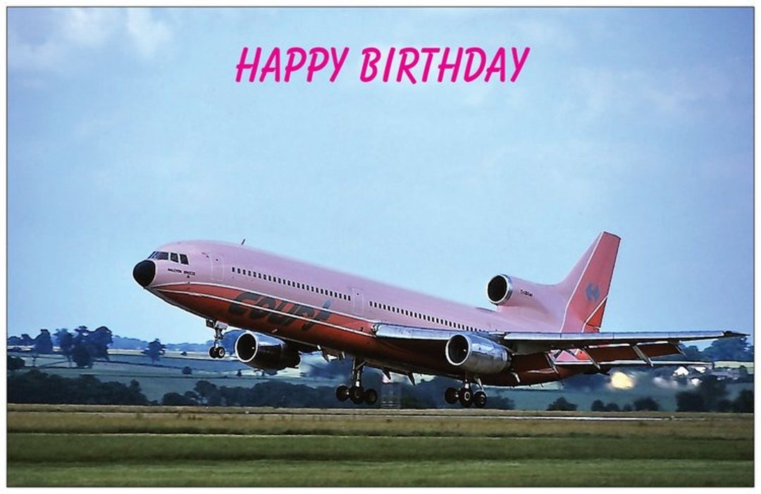 Court Line Aviation Lockheed L1011 Tristar G-BAAB Birthday Card - in ...