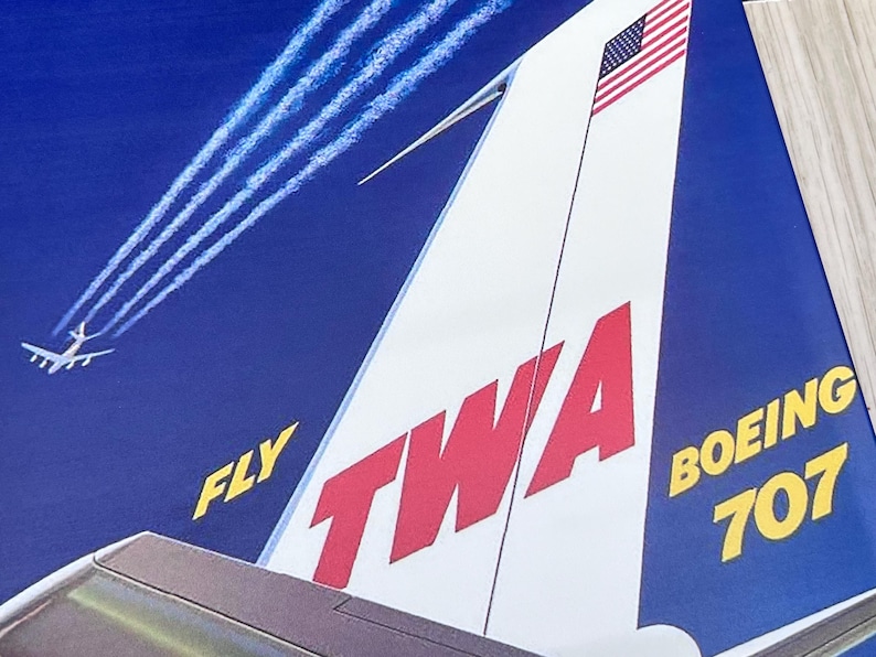 FLY TWA Boeing 707 Aircraft Metal Wall Door Plaque 30 X 20 Cm - Etsy
