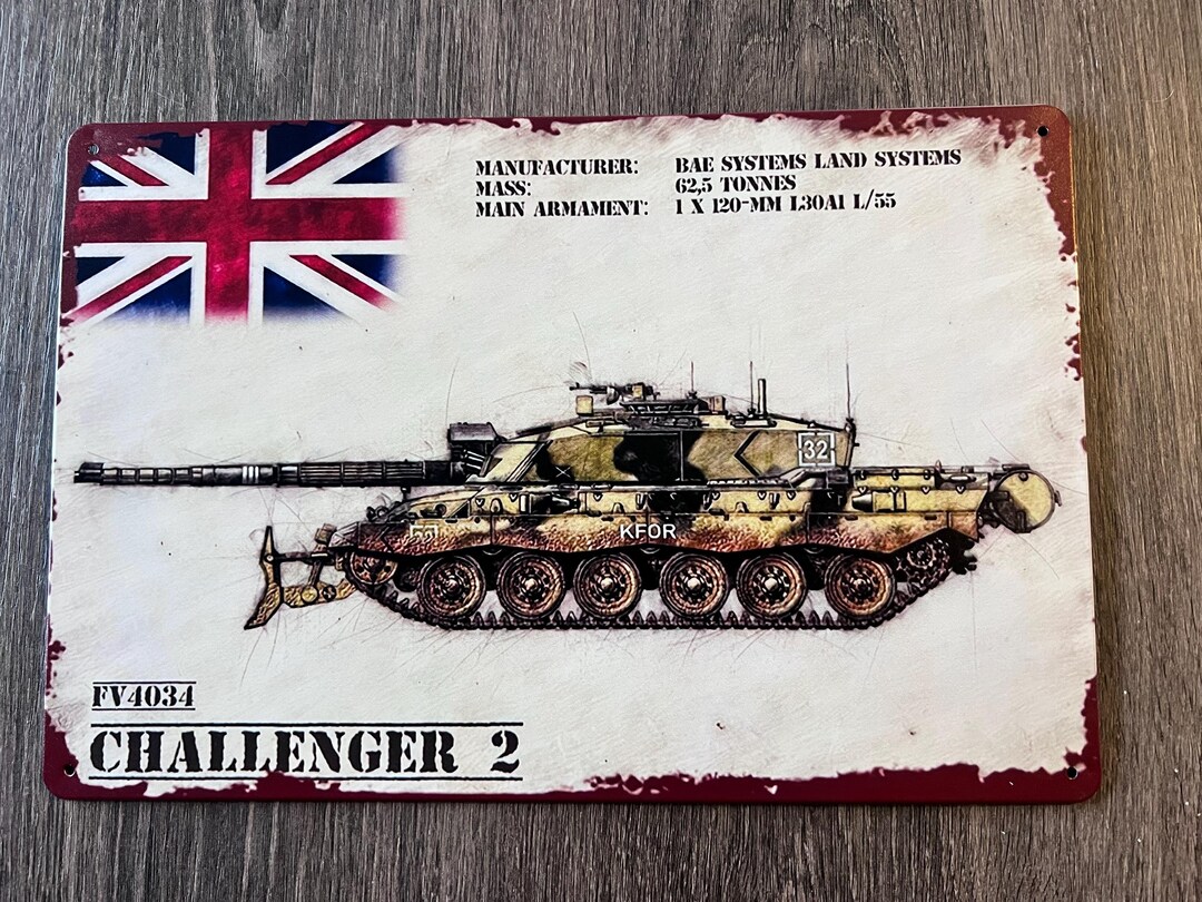 British Army Main Battle BAE Tank Metal Wall Vintage Design Picture ...