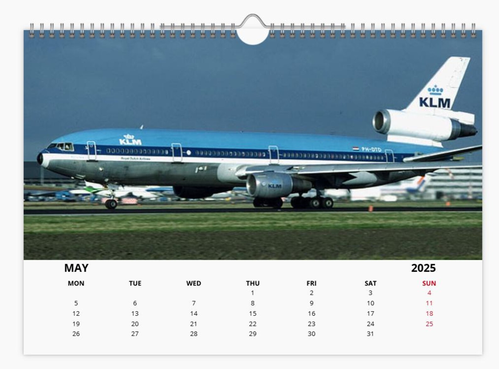 KLM Royal Dutch Airlines 2025 Wall Calendar Limited Print - Etsy
