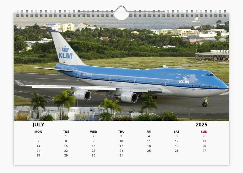 KLM Royal Dutch Airlines 2025 Wall Calendar Limited Print - Etsy