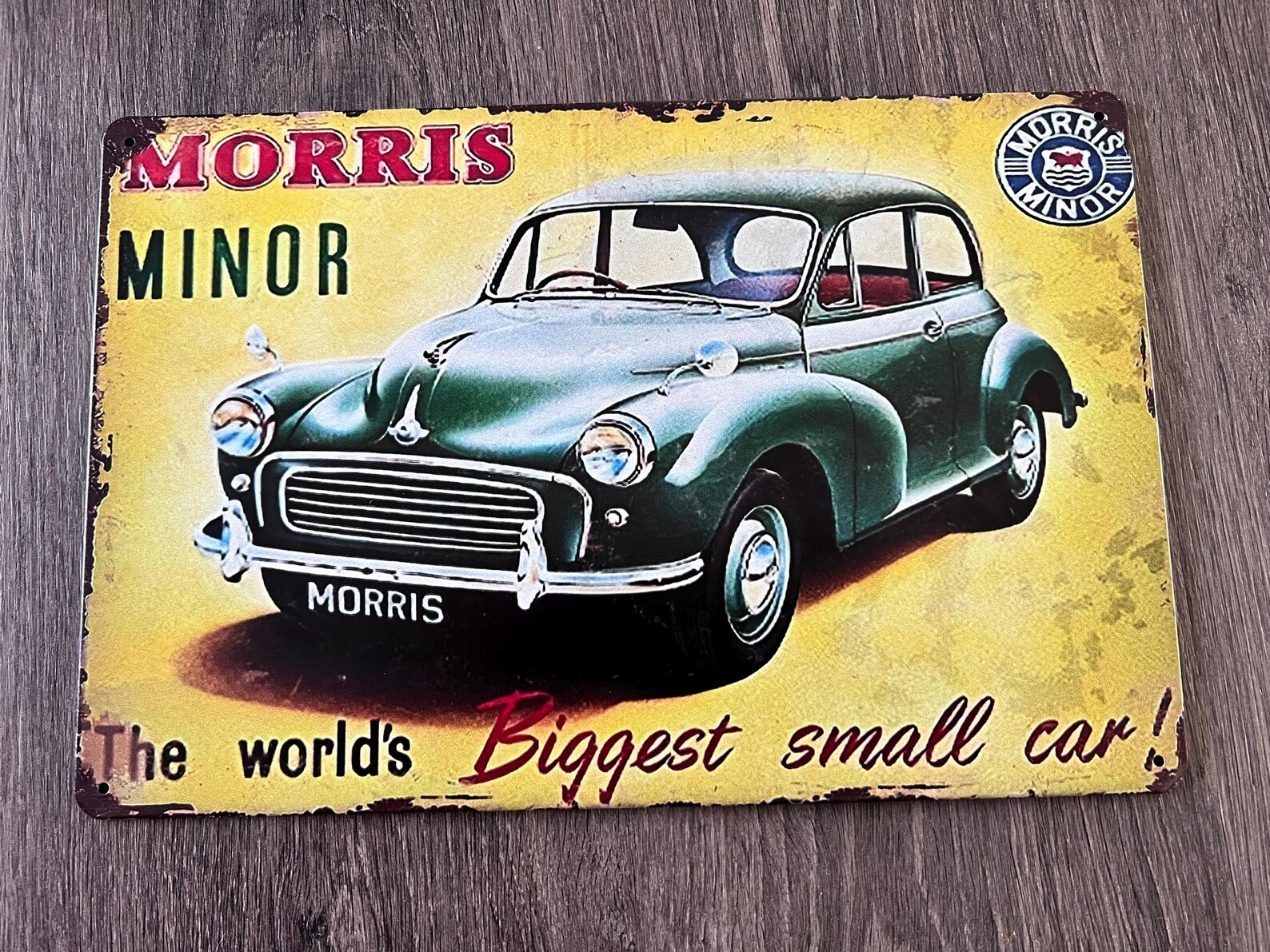 Morris Minor British Motor Car Vintage Design Metal Wall Picture Plaque ...