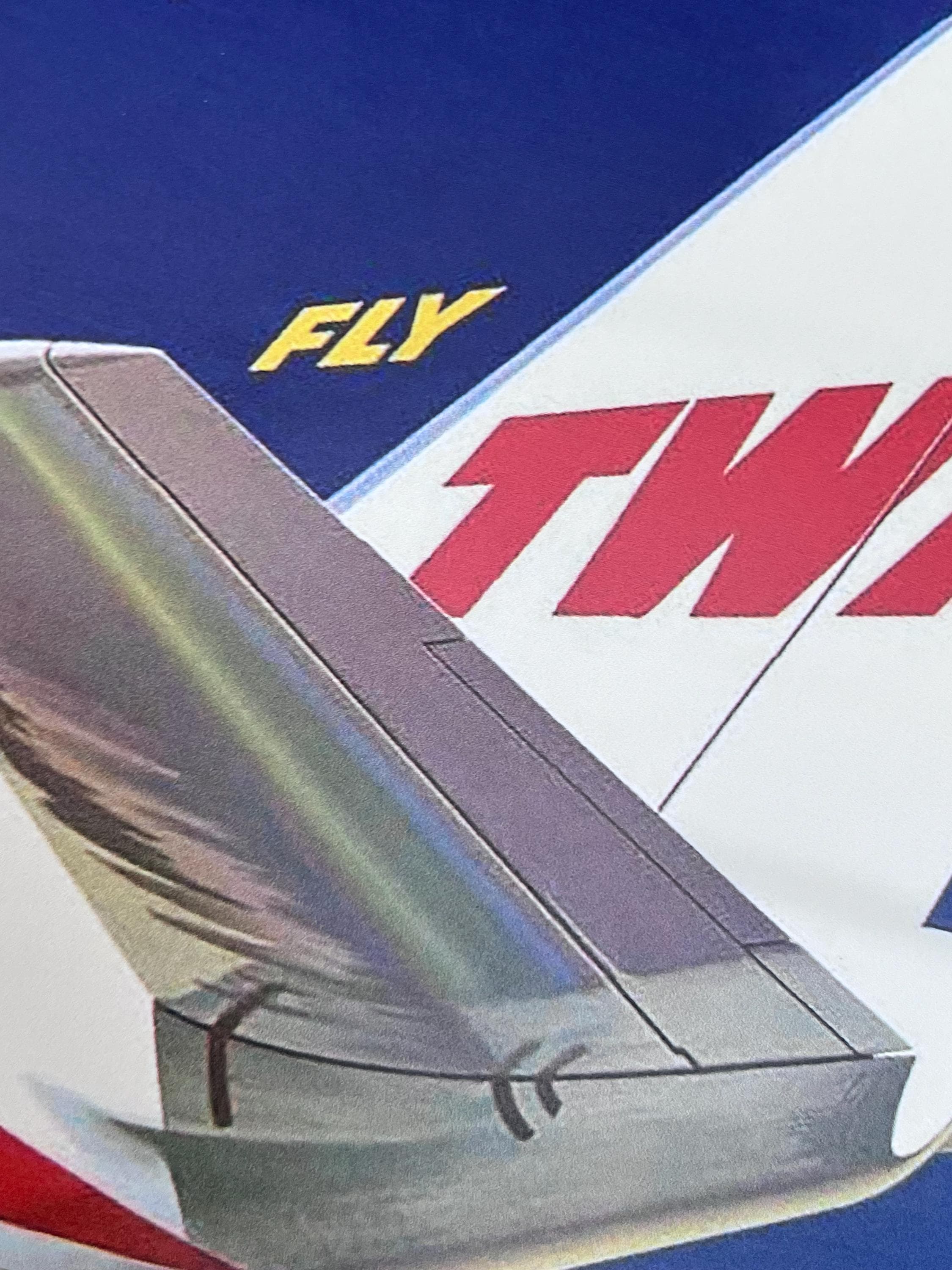 FLY TWA Boeing 707 Aircraft Metal Wall Door Plaque 30 X 20 Cm - Etsy