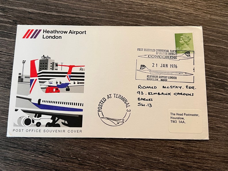 Concorde First Flight Heathrow Bahrain 21 Jan 1976 Special Edition 1st ...