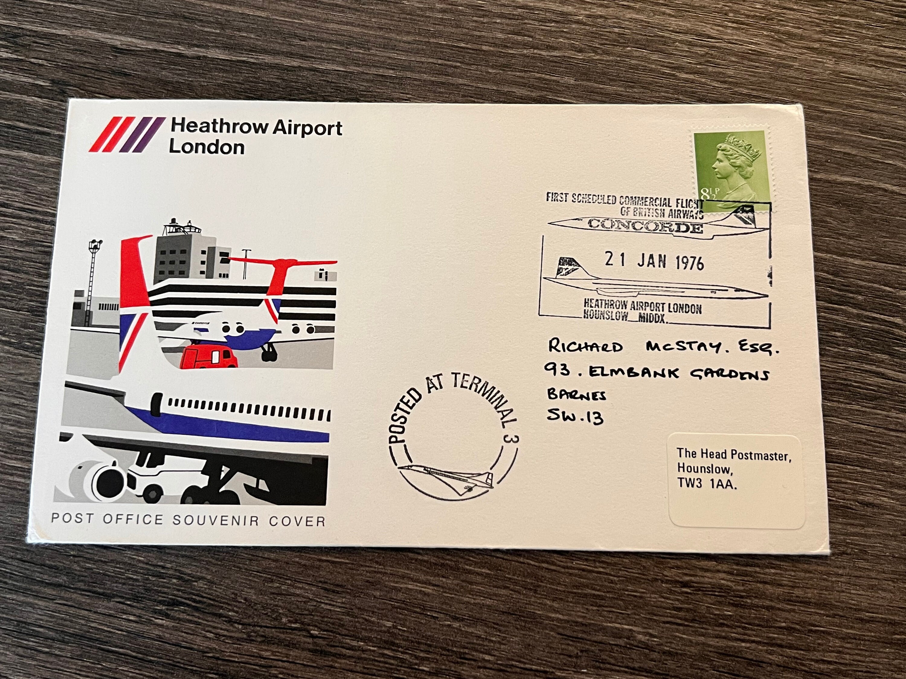 Concorde First Flight Heathrow Bahrain 21 Jan 1976 Special Edition 1st ...