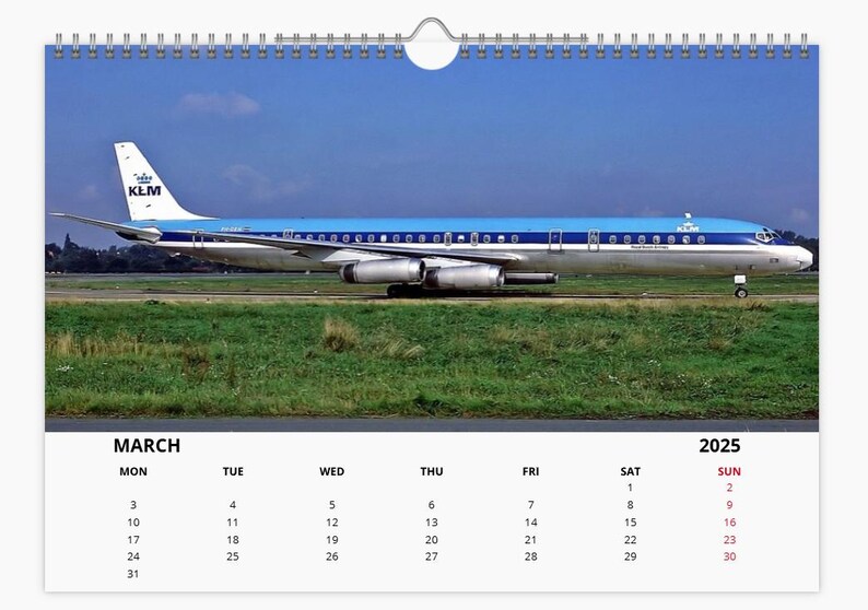 KLM Royal Dutch Airlines 2025 Wall Calendar Limited Print - Etsy