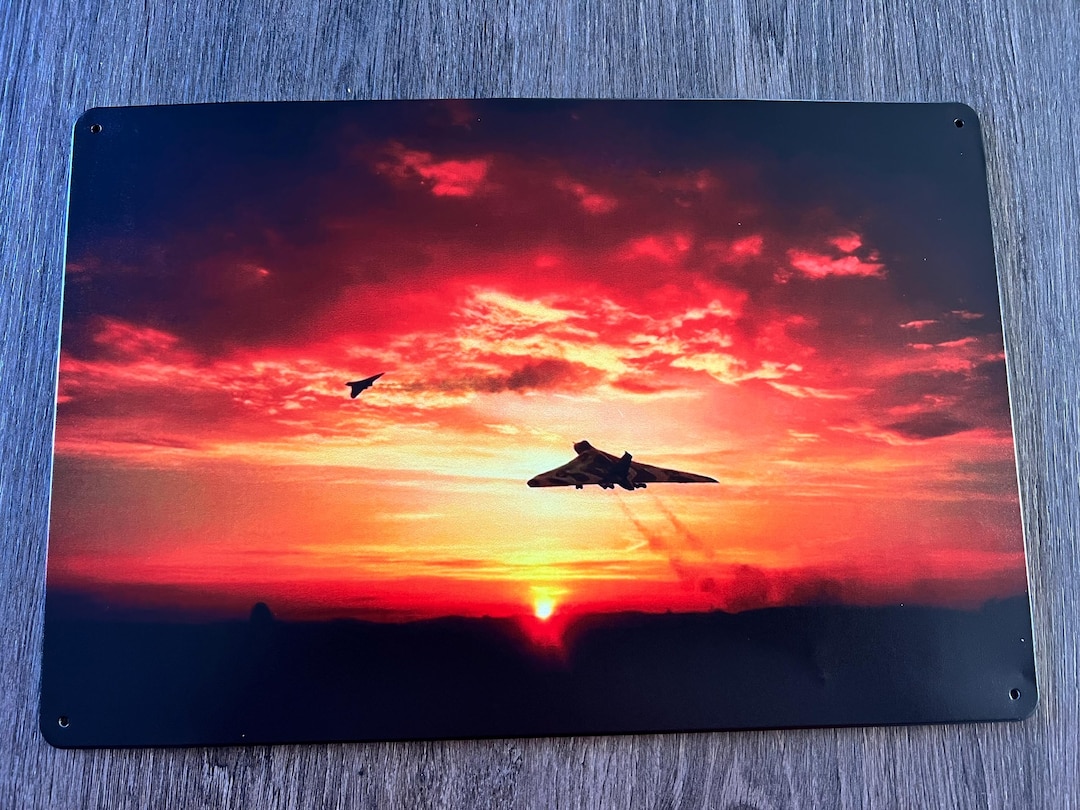 Avro Vulcan Scramble RAF Bomber Aircraft Metal Wall Door Plaque 30 X 20 ...