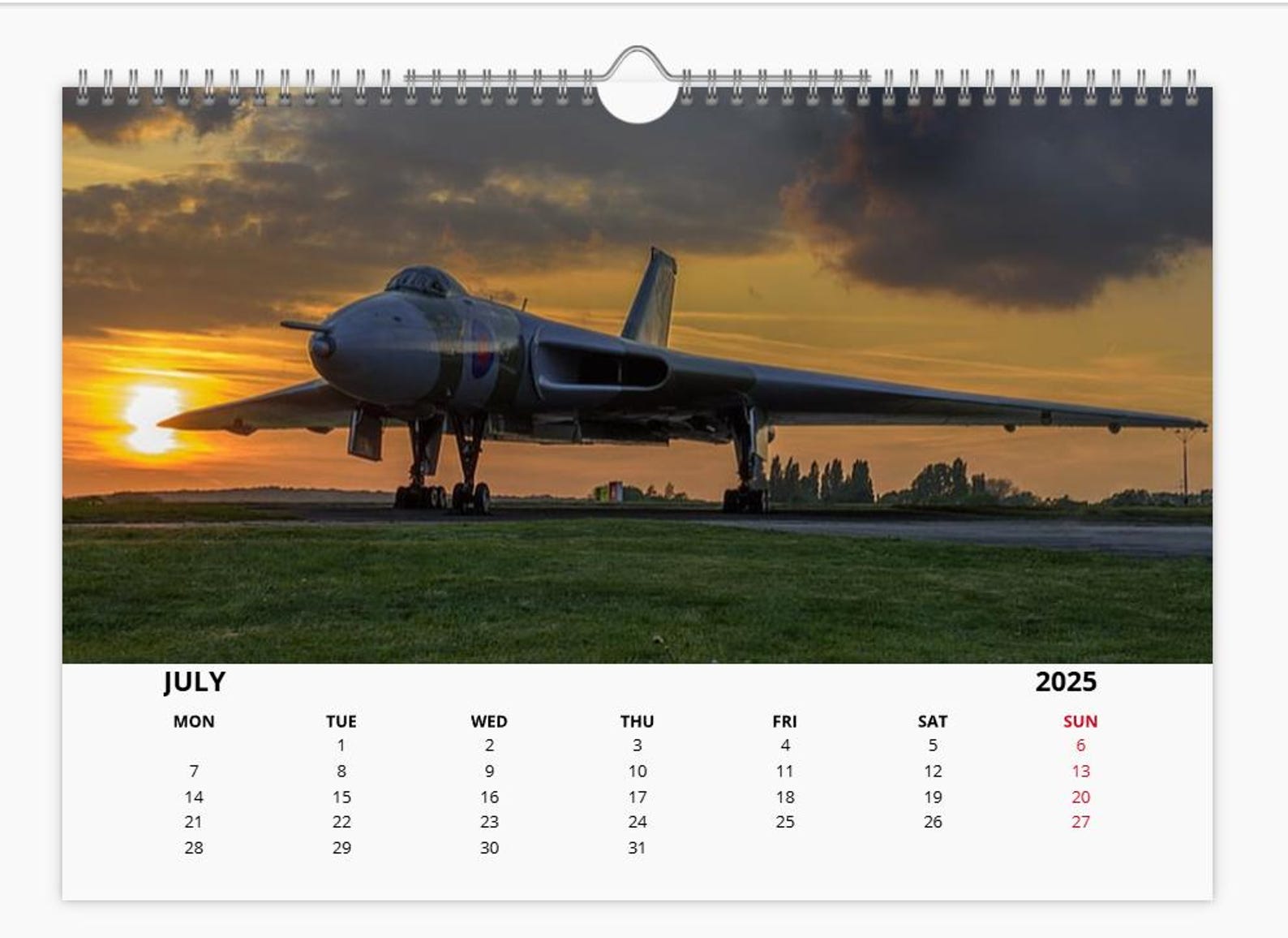 Avro Vulcan Bomber RAF New 2025 Wall Calendar Limited Print - Etsy