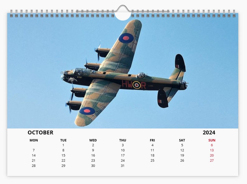Avro Lancaster RAF Bomber Tribute 2024 WALL CALENDAR A4 Size - Etsy UK