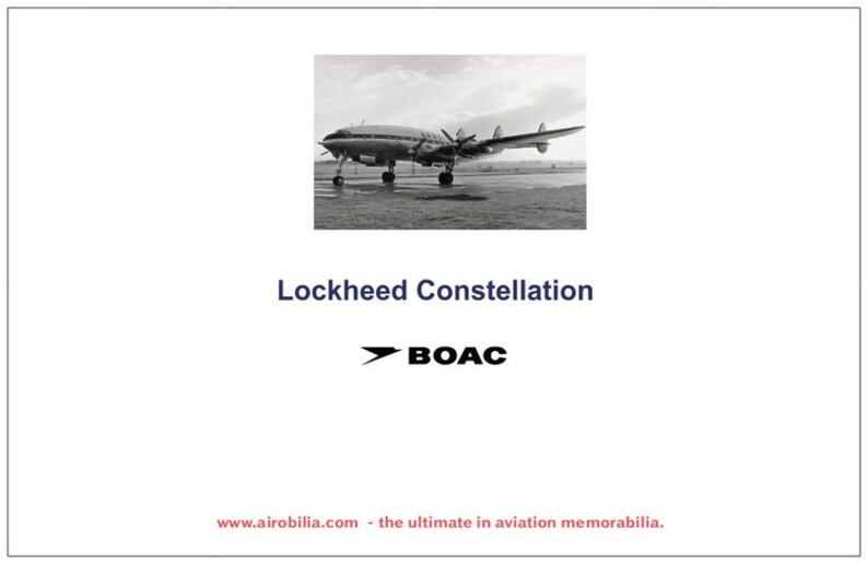 BOAC Lockheed Constellation Birthday Card - in Stock - Etsy