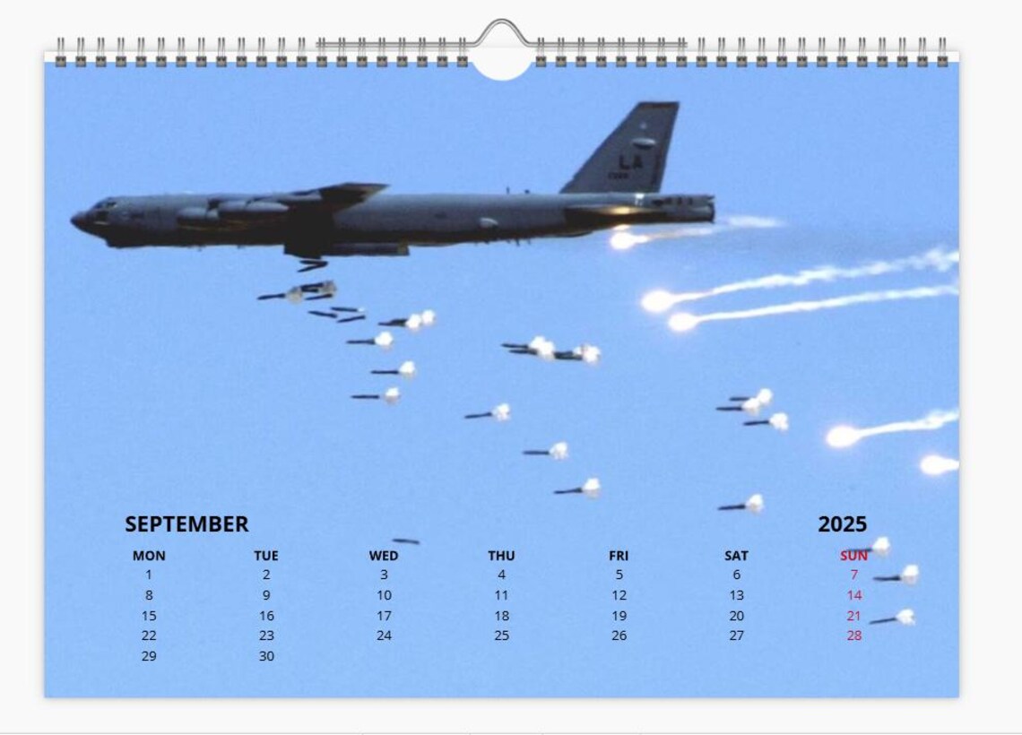 Boeing B-52 Bomber New 2025 Wall Calendar Limited Print - Etsy UK