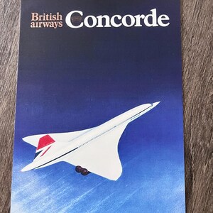 British Airways Concorde Negus Aircraft Vintage Design Metal Wall ...