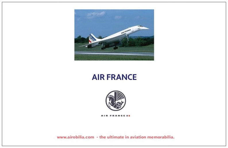Air France Concorde Birthday Card in Stock - Etsy