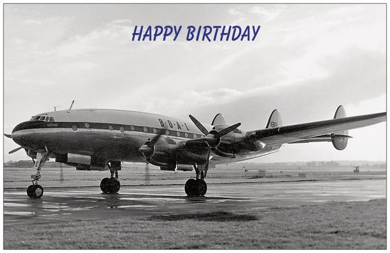 BOAC Lockheed Constellation Birthday Card - in Stock - Etsy
