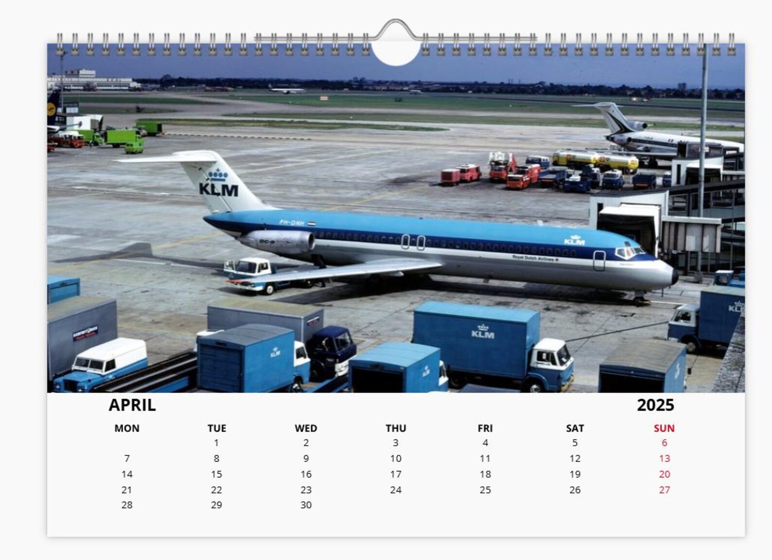 KLM Royal Dutch Airlines 2025 Wall Calendar Limited Print - Etsy