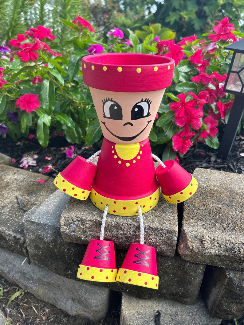 Clay Pot Sitter - Etsy